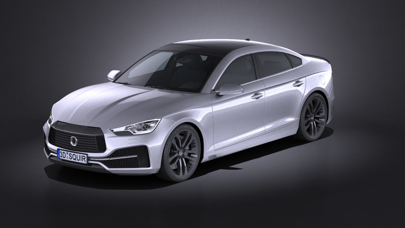 3d model generic sedan 2017