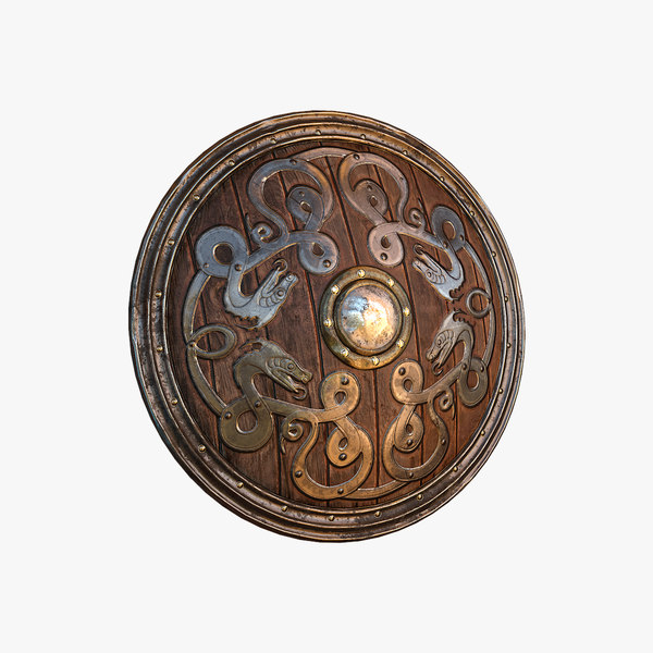 fantasy viking shield 3d model