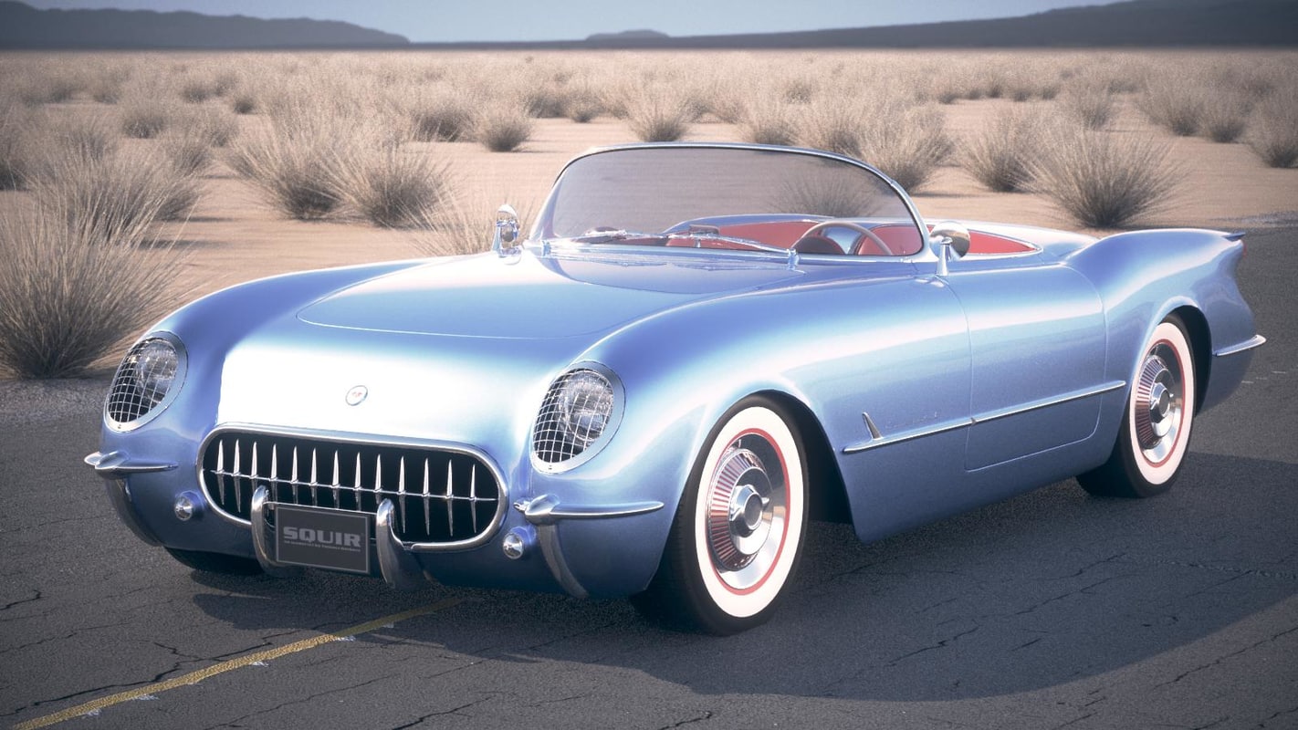 chevrolet corvette 1954 3d 3ds