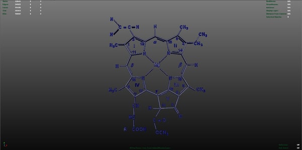 chlorophyll c structure 3d obj