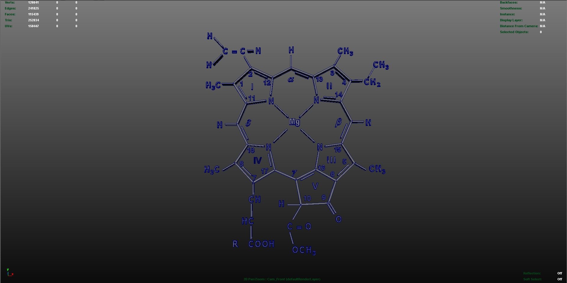 chlorophyll c structure 3d obj