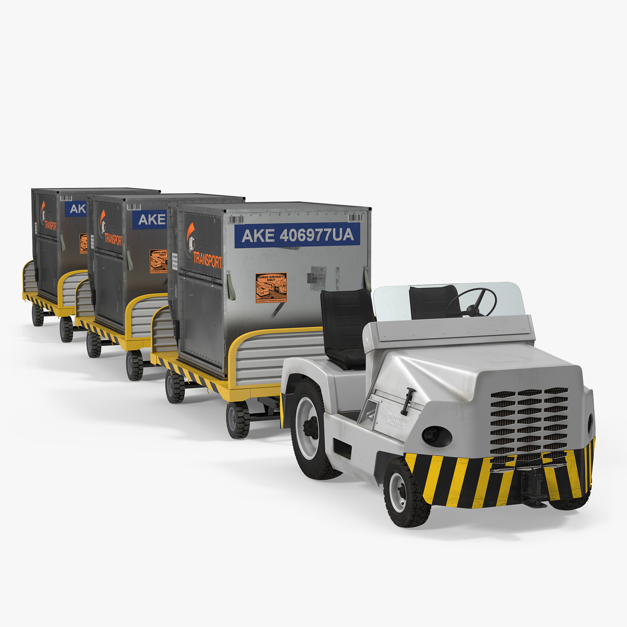 3d aircraft tow tractor clark