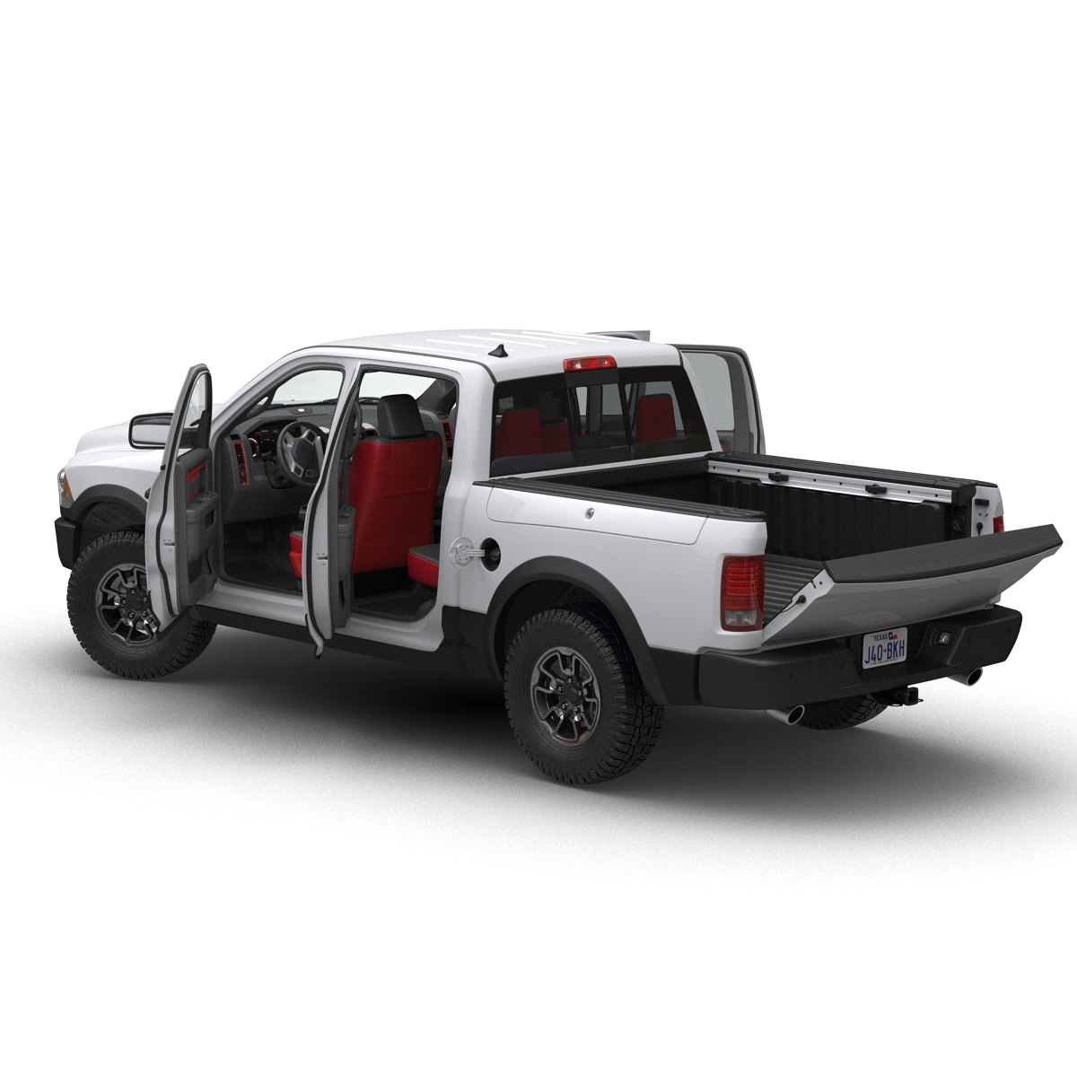 3d model generic pickup 2 rigged