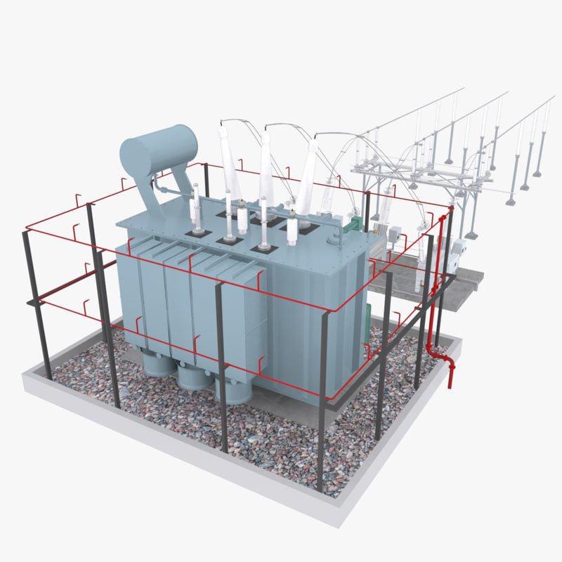 3d sub station model