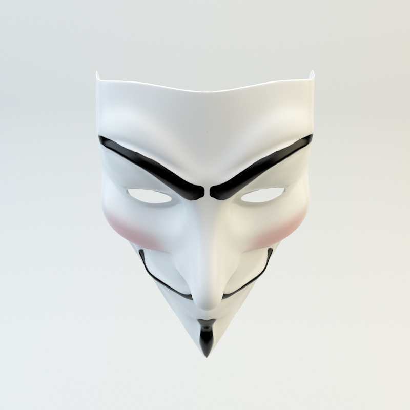 v vendetta mask 3d model