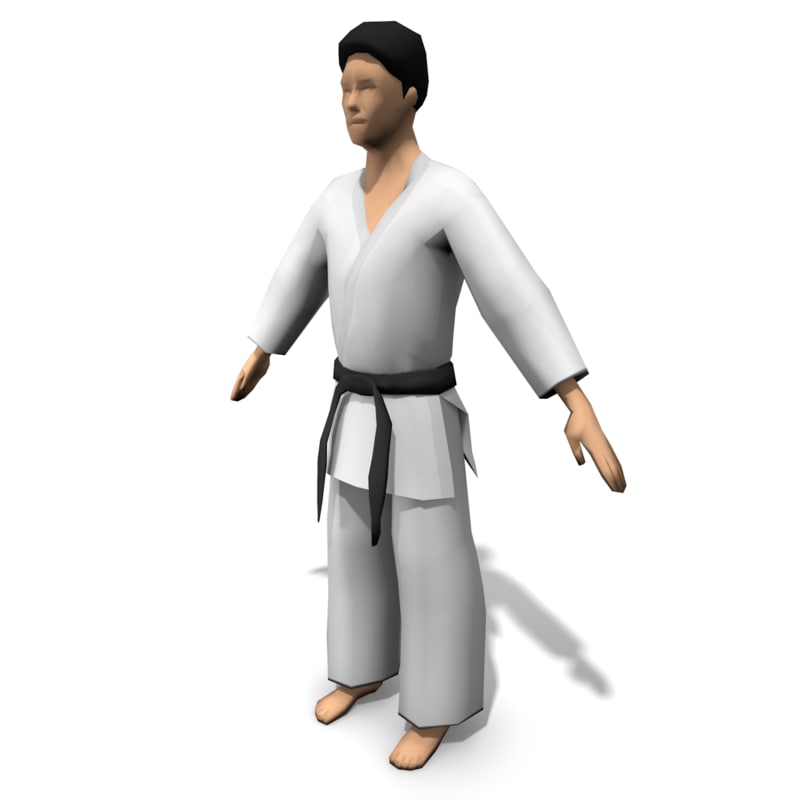 3d model karate character