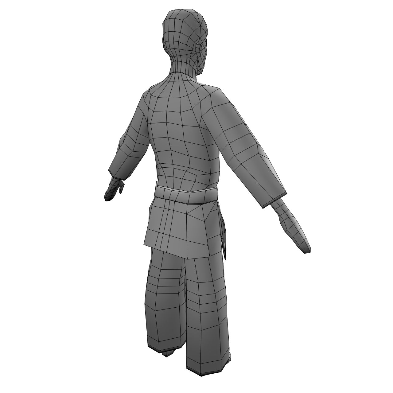 3d model karate character
