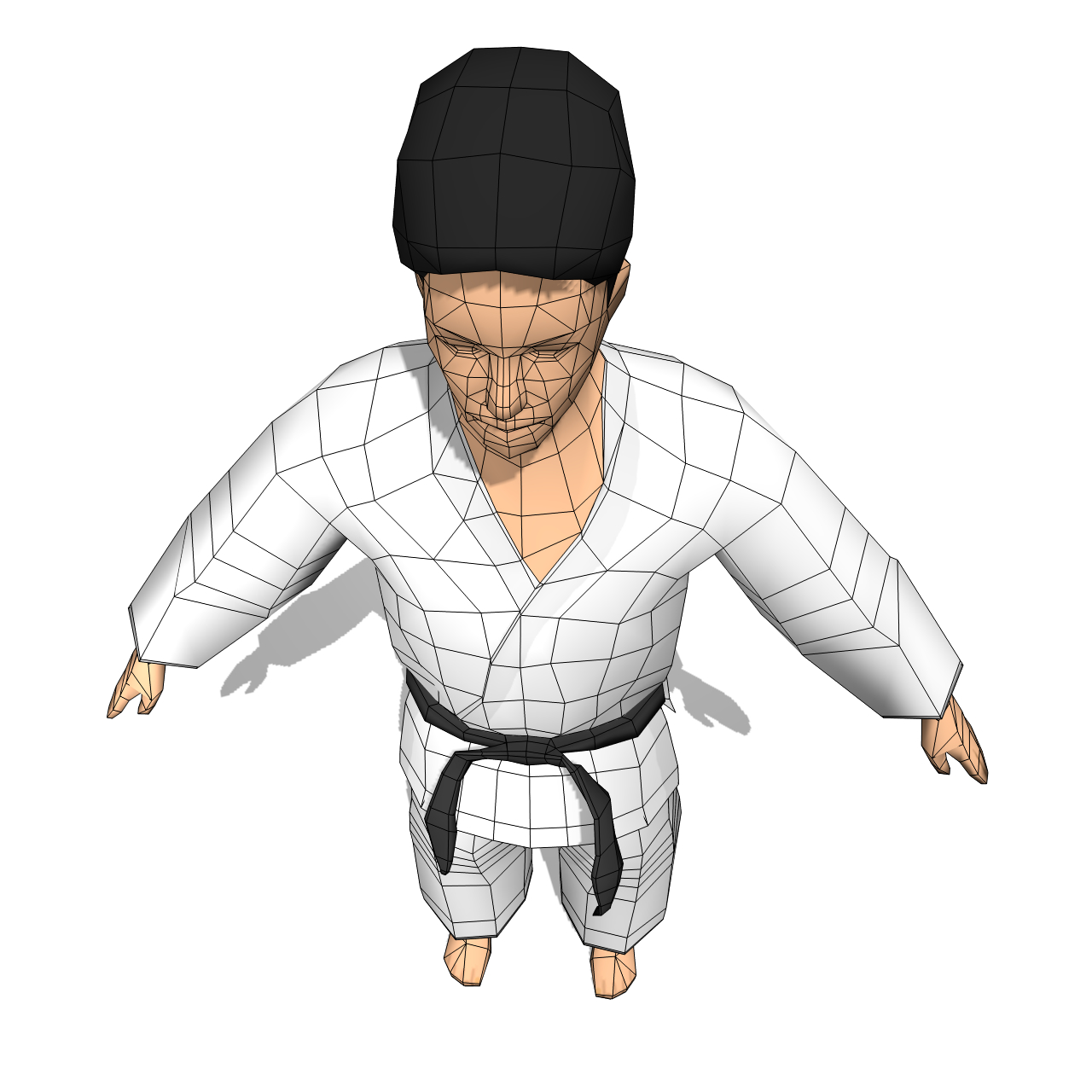 3d model karate character