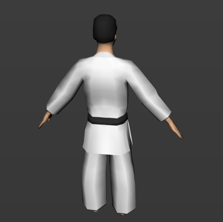 3d model karate character