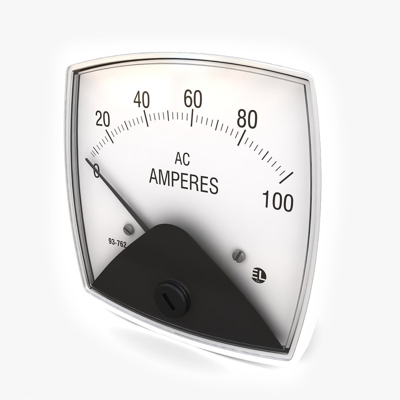 3d vintage ammeter 05 model