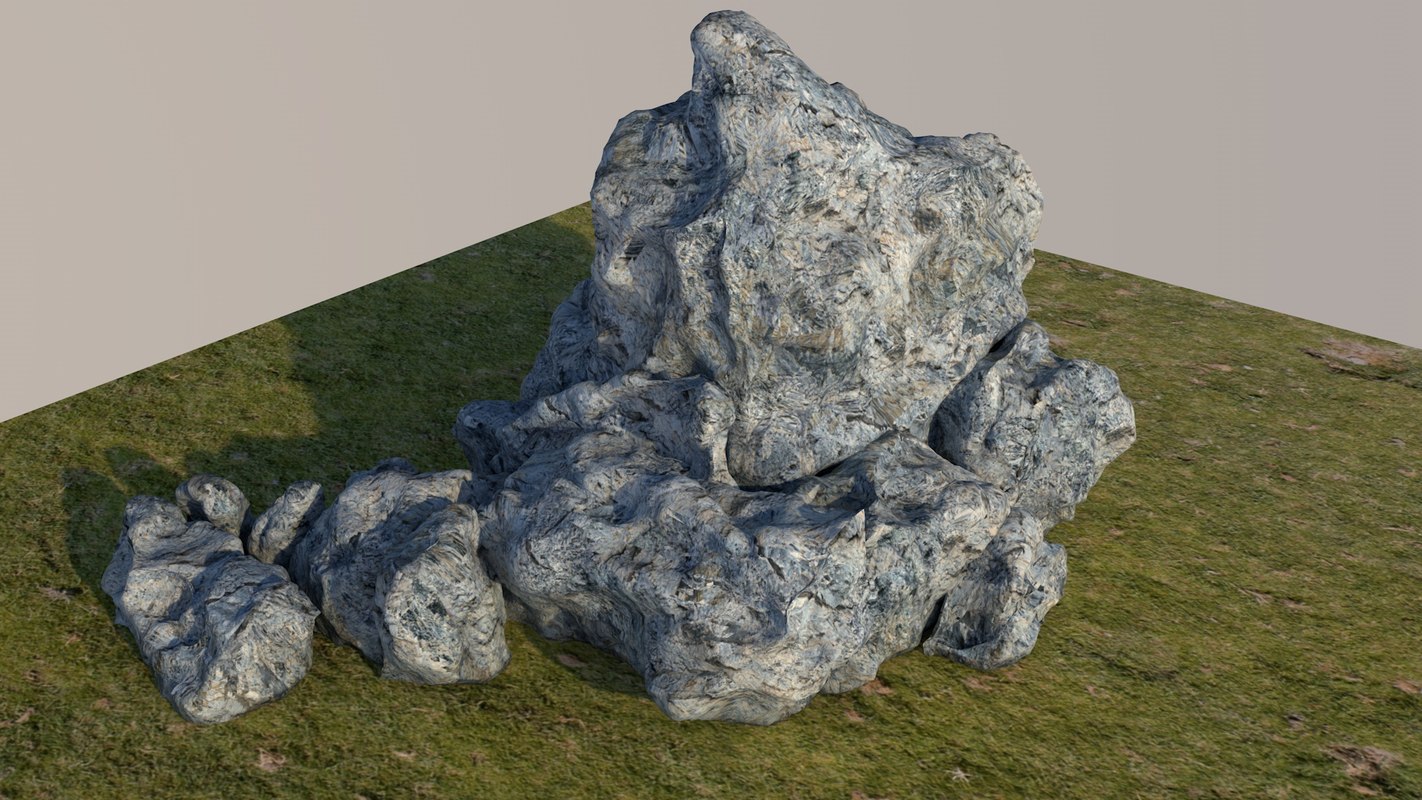 obj rock displacement