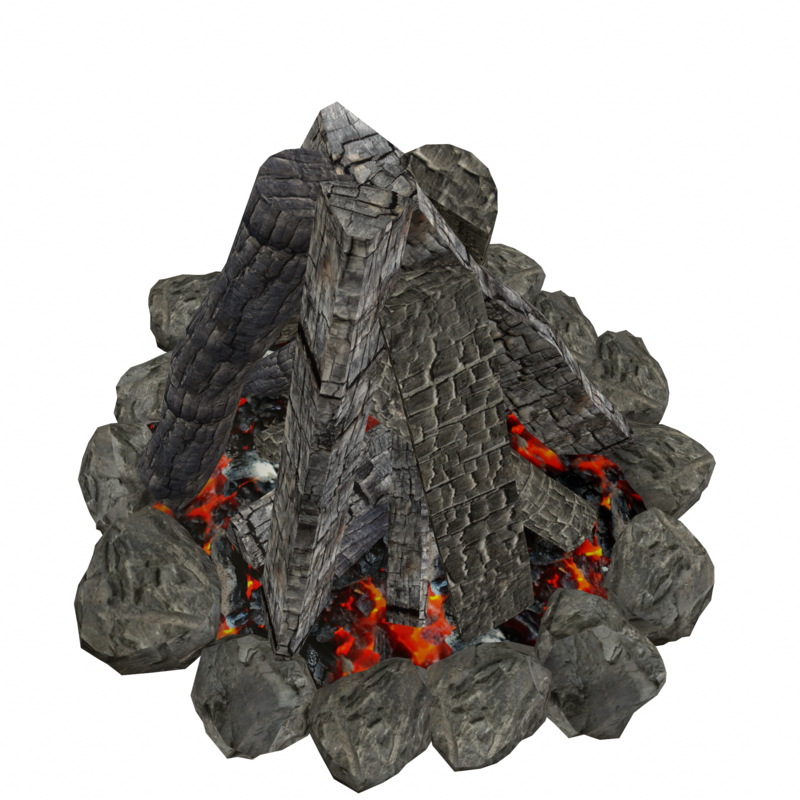bonfire 3d model
