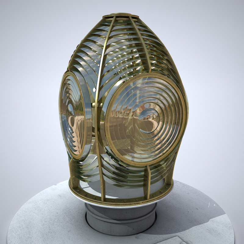 fresnel lens 3d model
