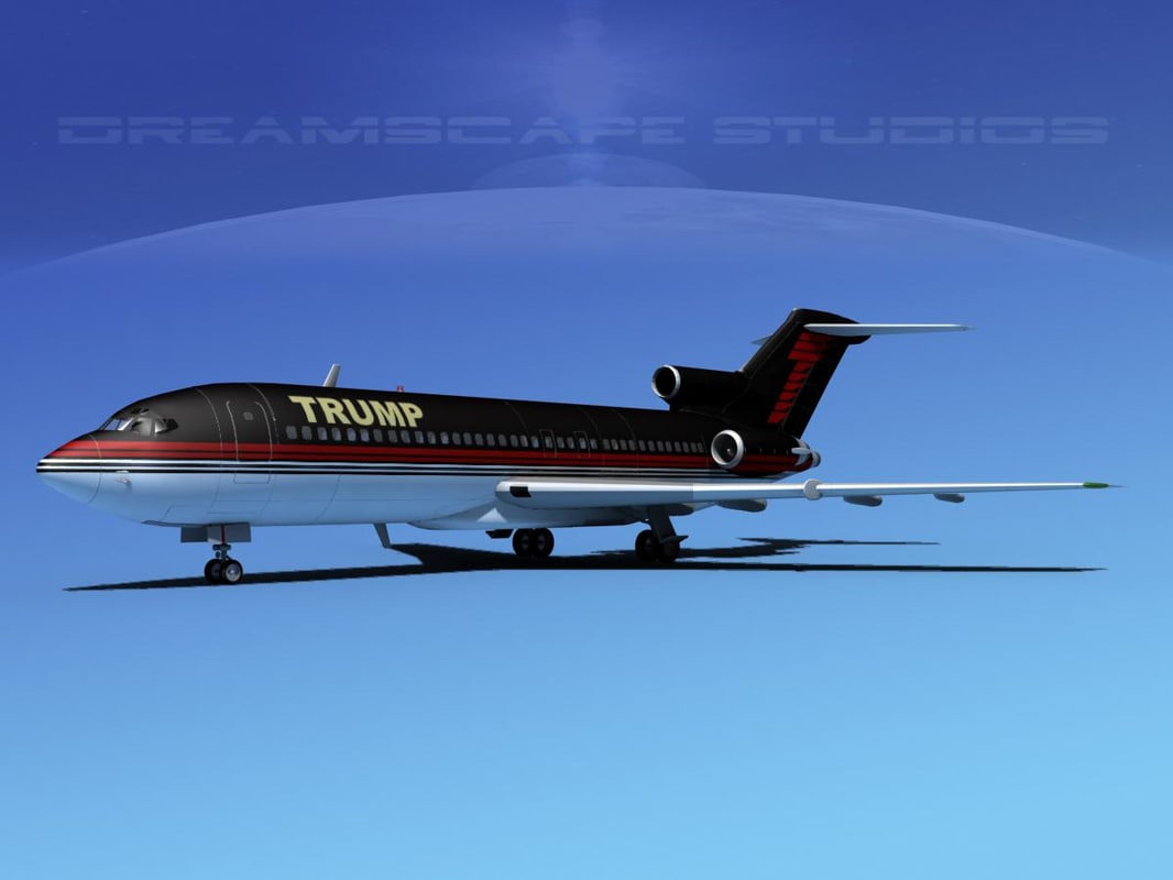 3d model trump boeing 757 aircraft airplane