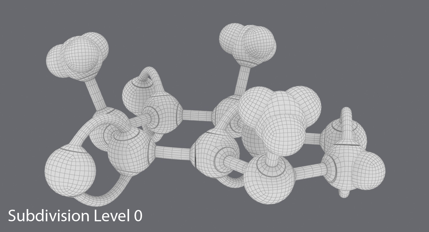 3d model caffeine molecule