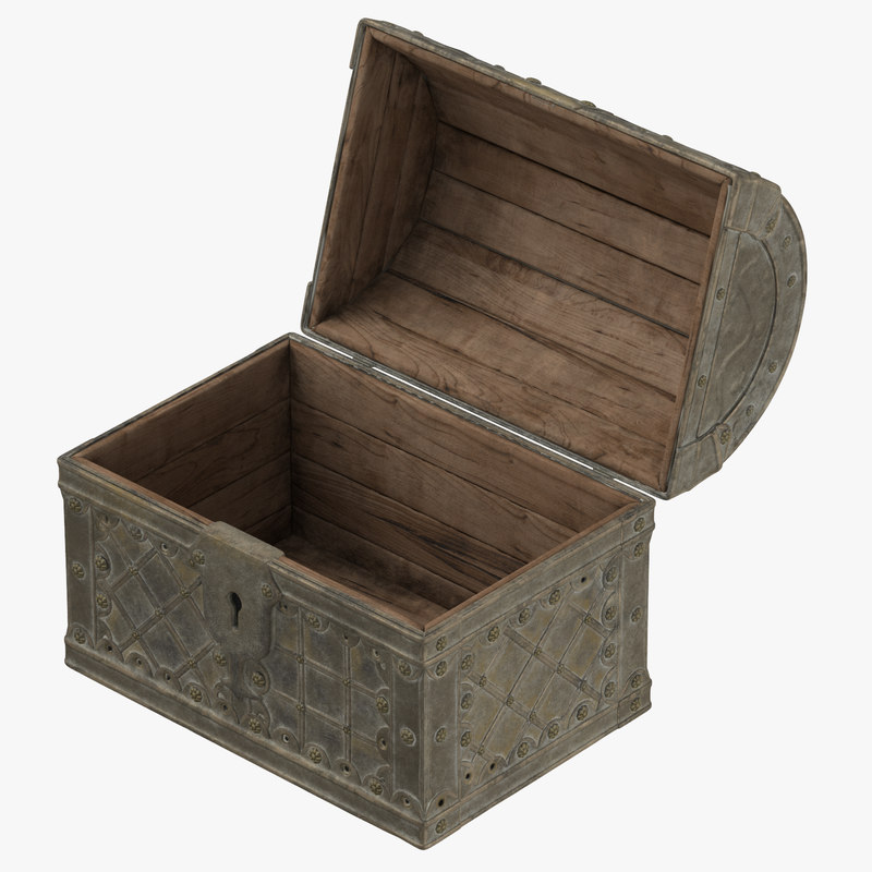 2 medieval chests 3d obj
