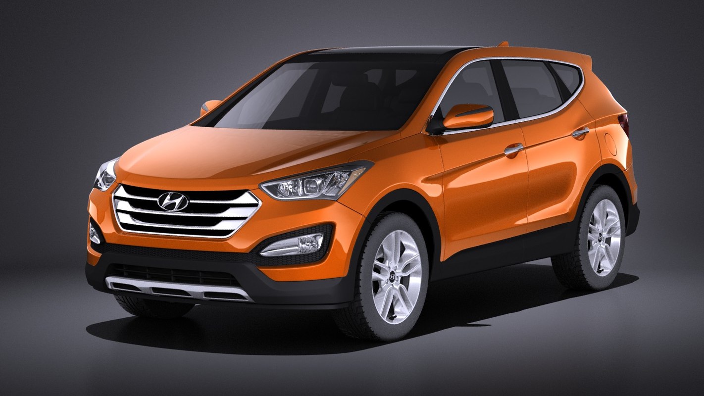 hyundai santa fe 3d max