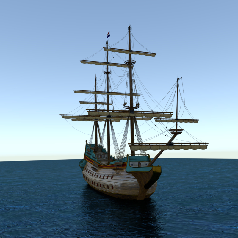 voc-ship 3d model
