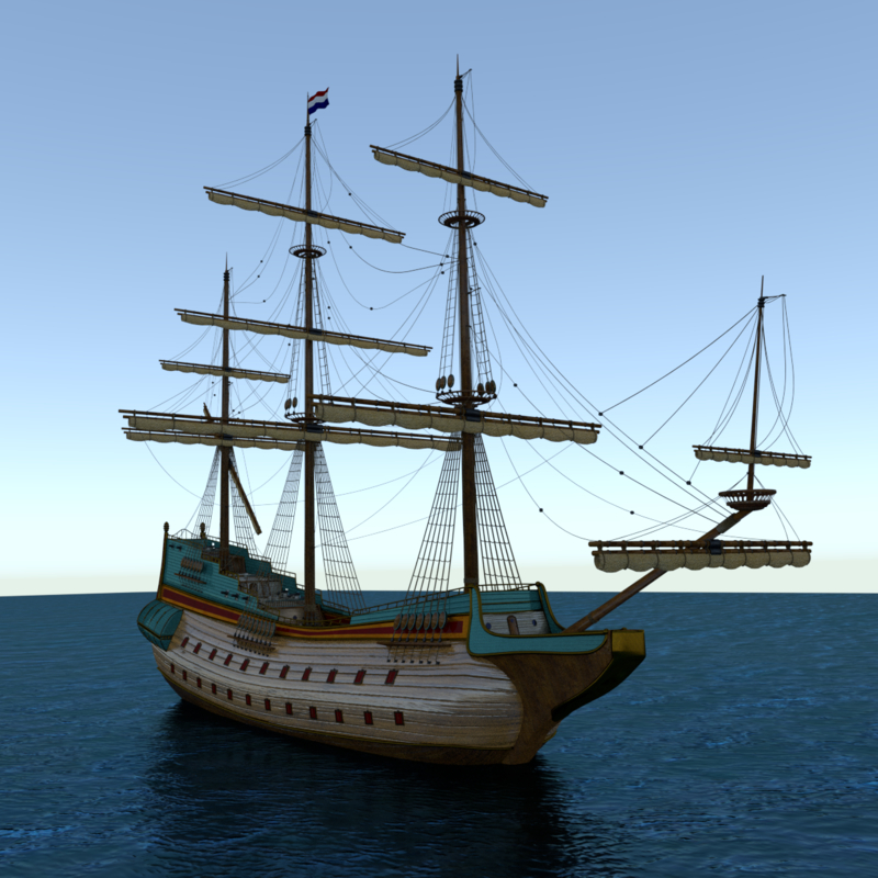 voc-ship 3d model