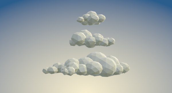 beautiful clouds polys 3d max