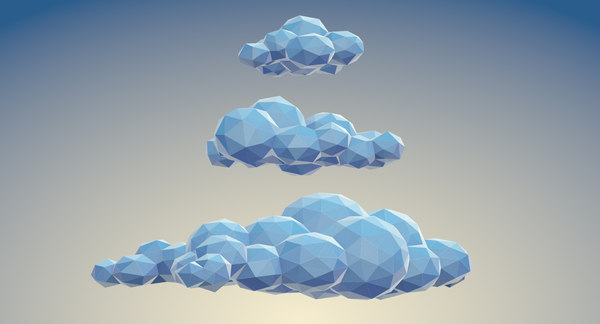 beautiful clouds polys 3d max