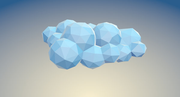 beautiful clouds polys 3d max