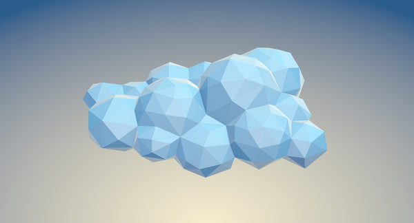 beautiful clouds polys 3d max