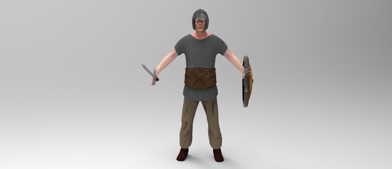 3d model warrior