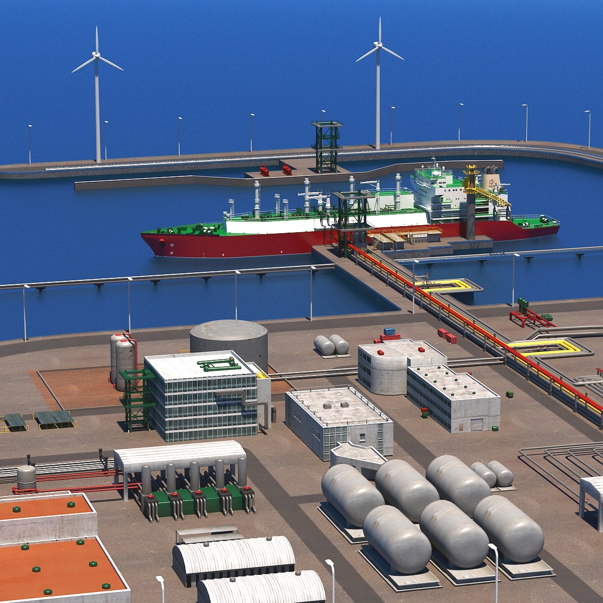 3d lng terminal port