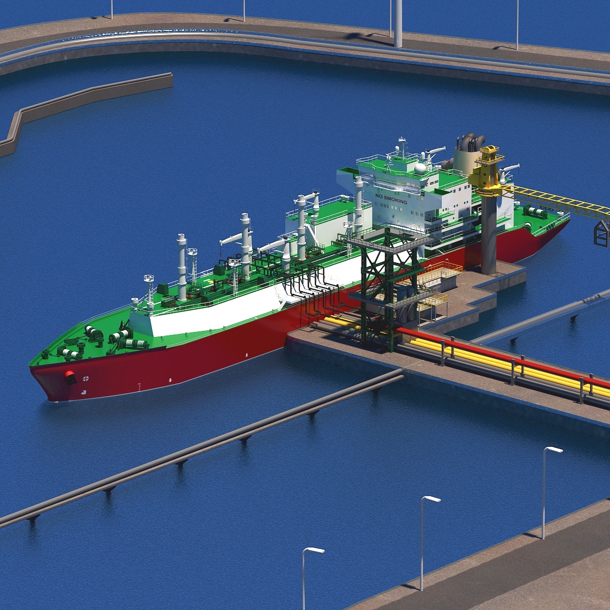 3d lng terminal port
