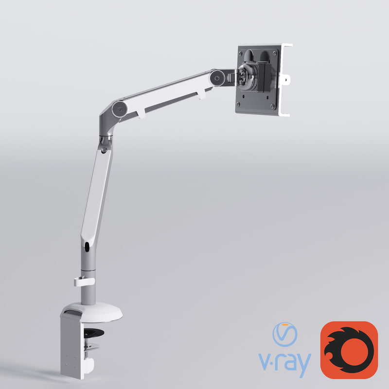 humanscale m2 monitor arm 3d model