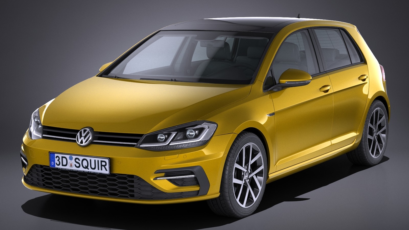 3d model of volkswagen golf 2017
