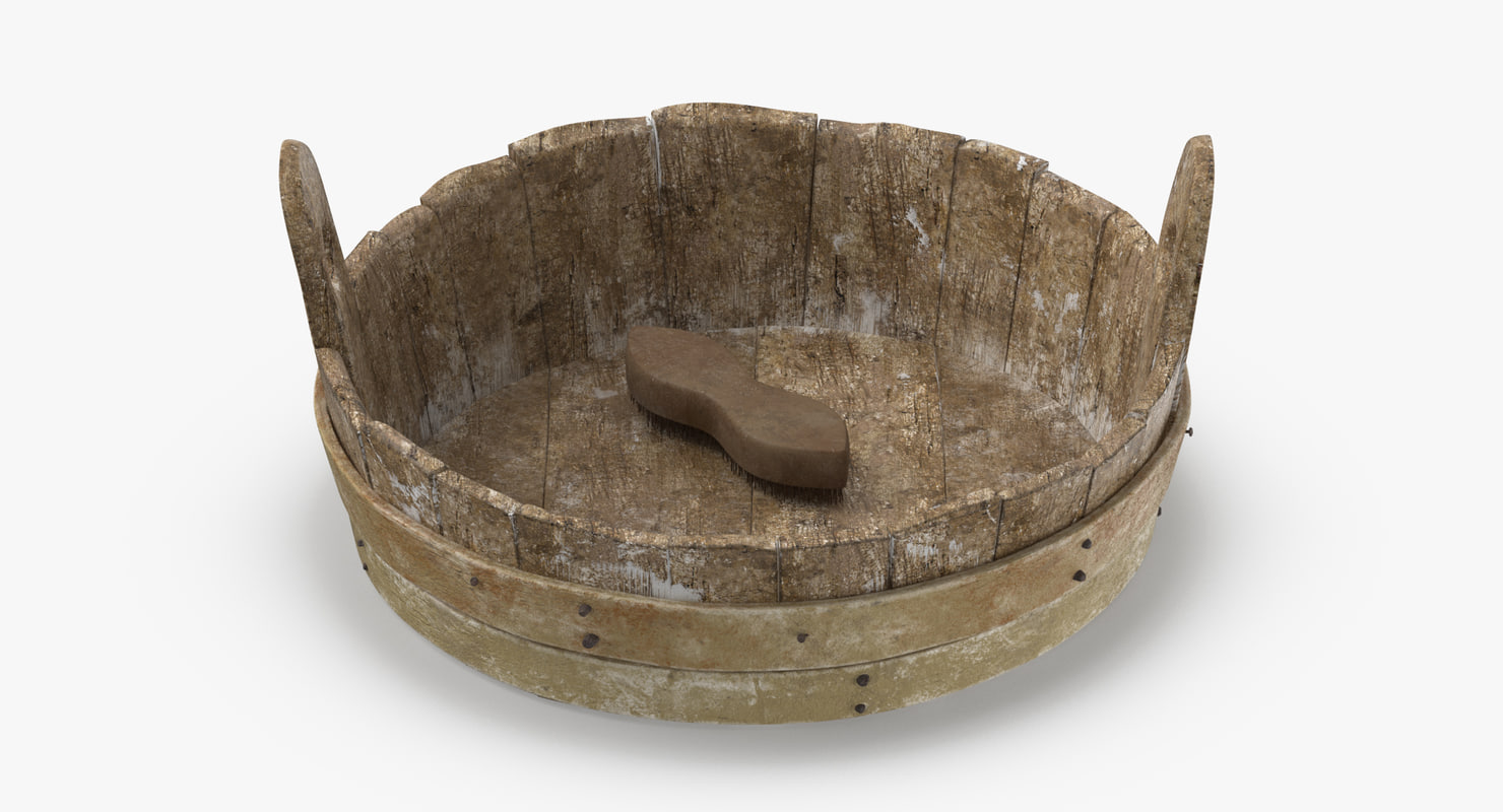 3d 2 medieval wash tub model