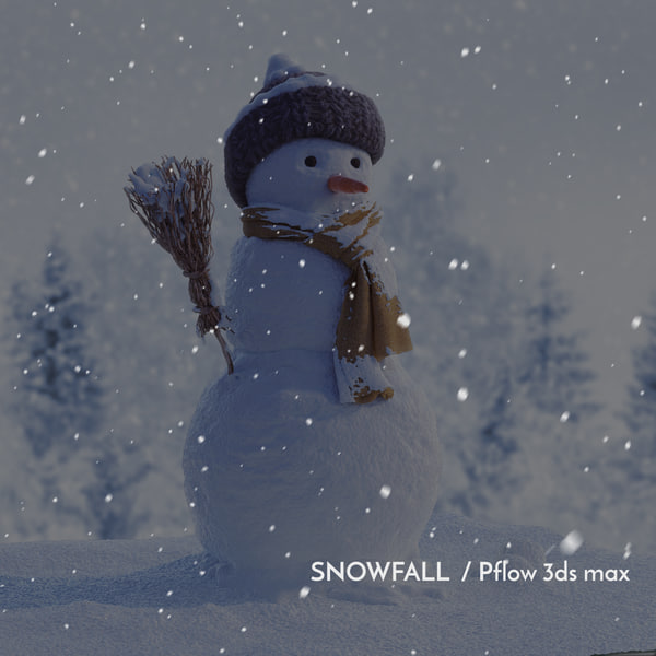 3d snow snowman model