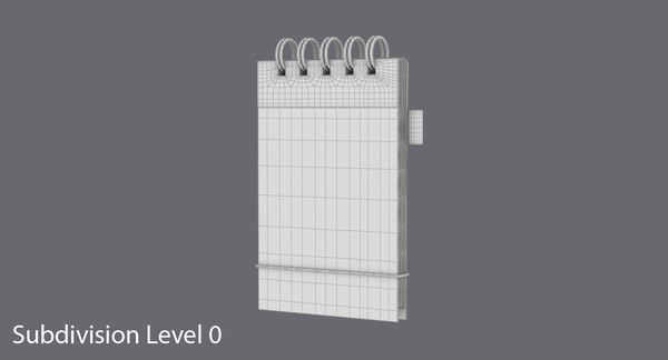 3d note notepad model