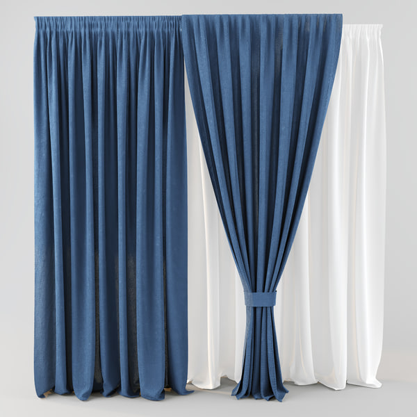 curtains modern style 3d max