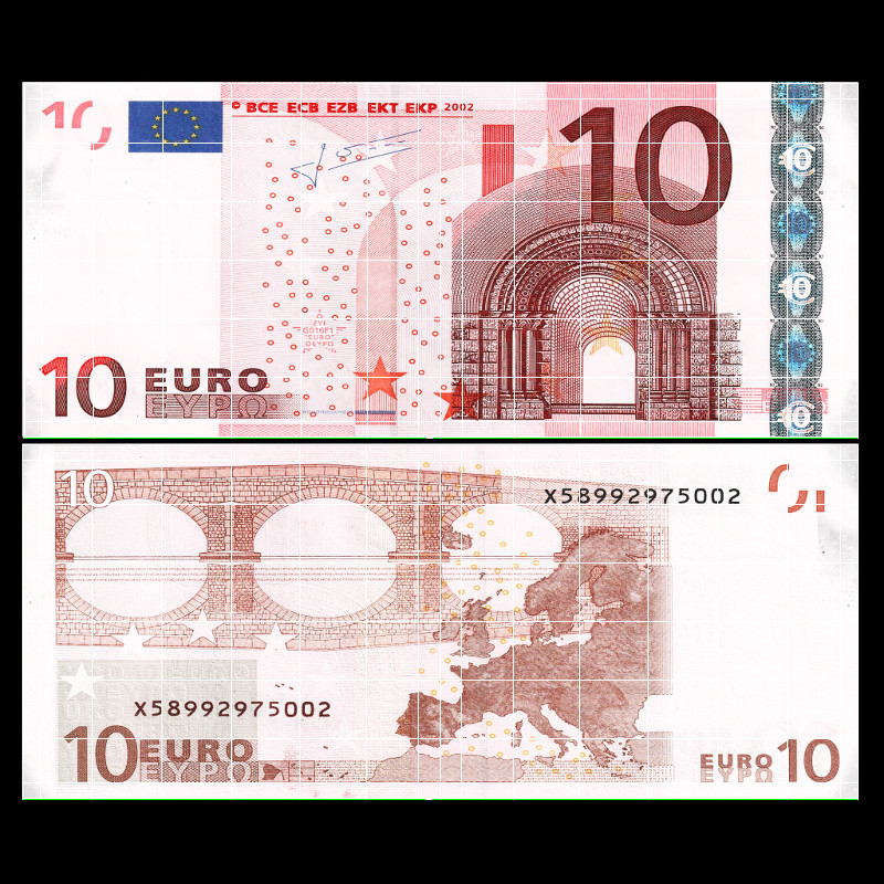 3d max 10 euro bill stack
