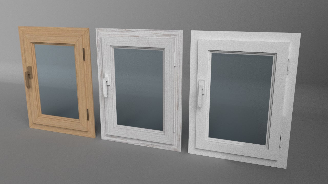 3d model of windows simple