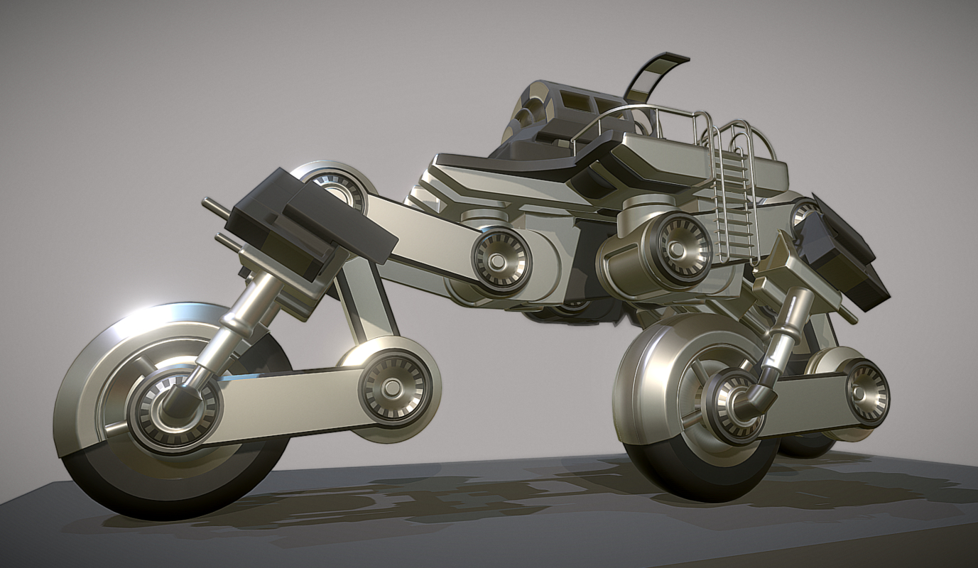3d model futuristic trike version 2