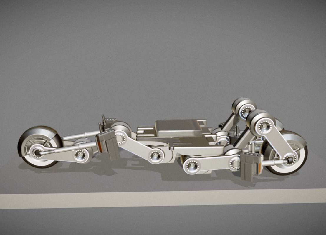 3d model futuristic trike chassis version