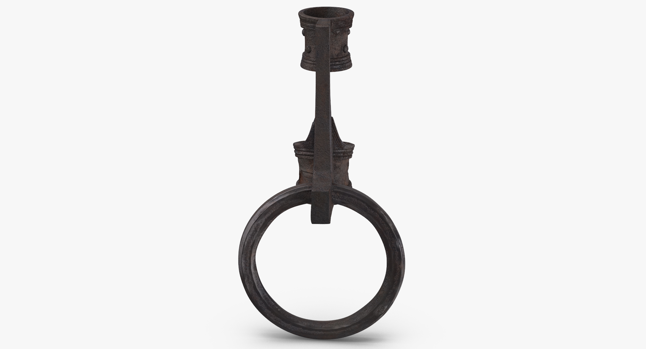 3d medieval wall torch holder model