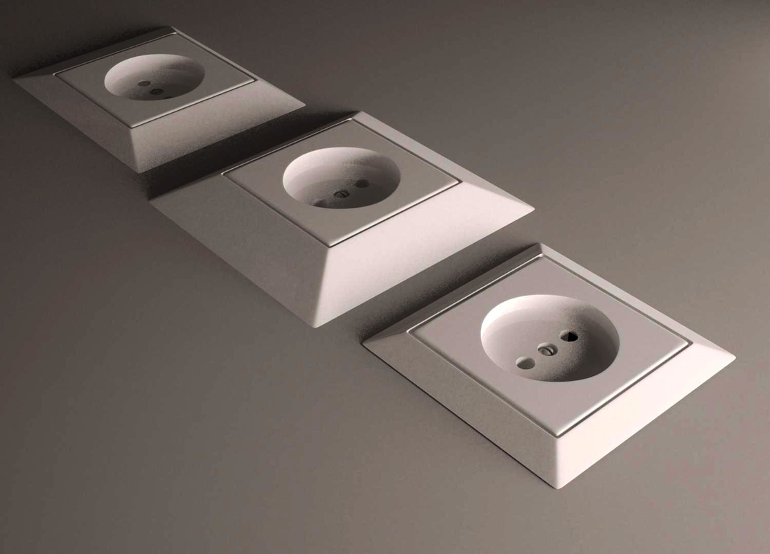 3d model power socket