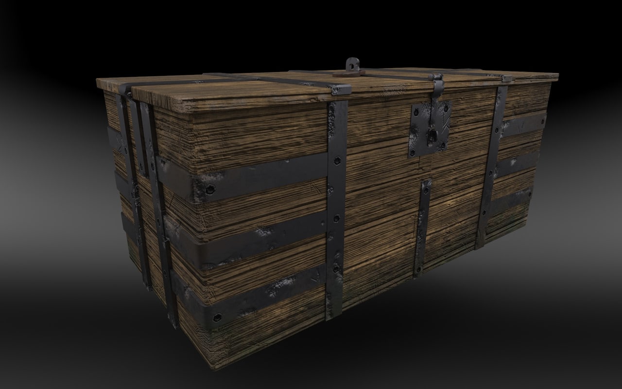 3d obj medieval chest games