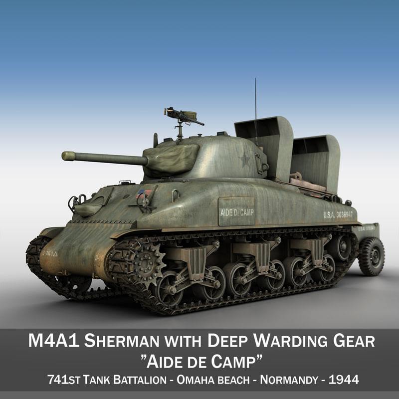 3d m4a1 sherman deep wading