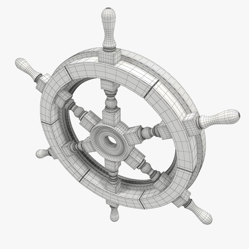 3d model ship s helm