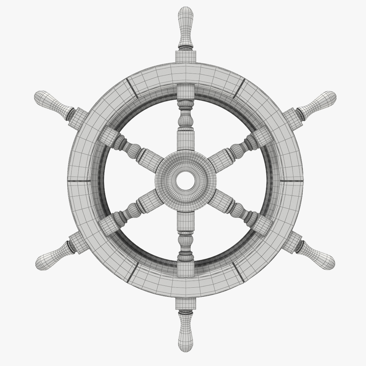 3d model ship s helm