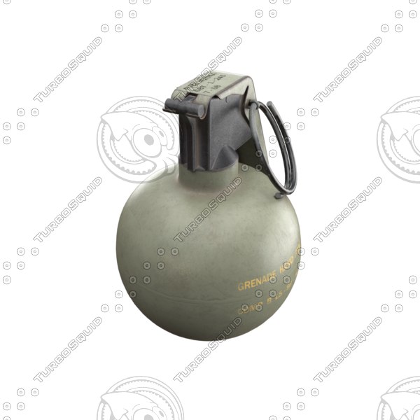 m67 grenade 3d model