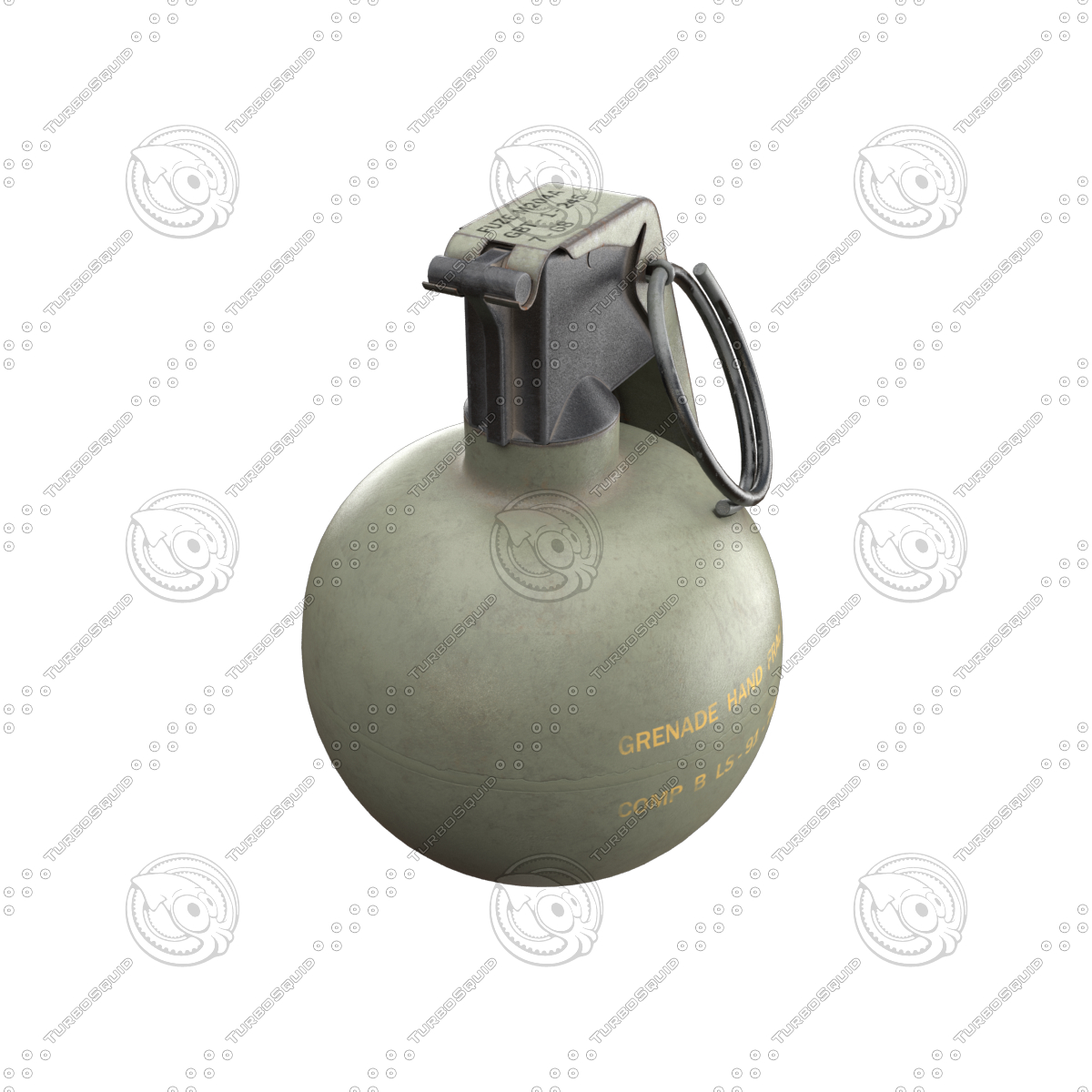 m67 grenade 3d model