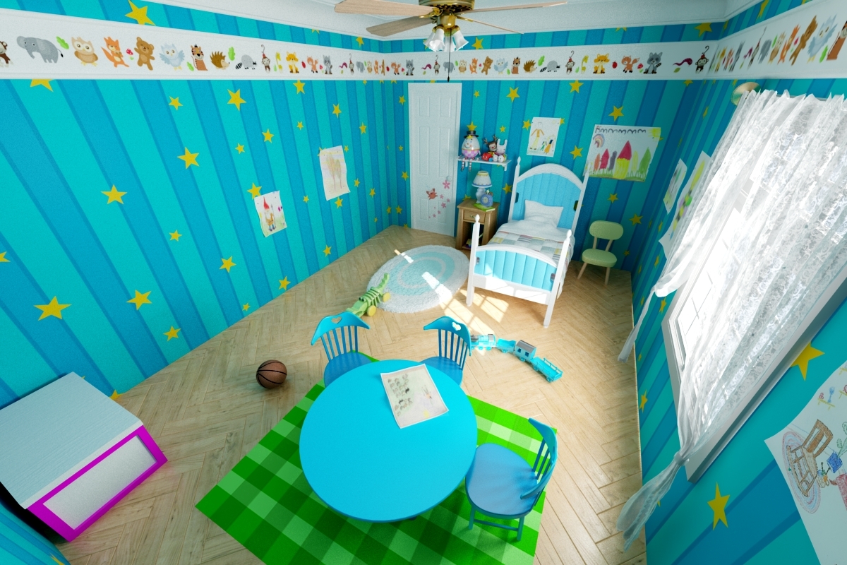 3d model kid room