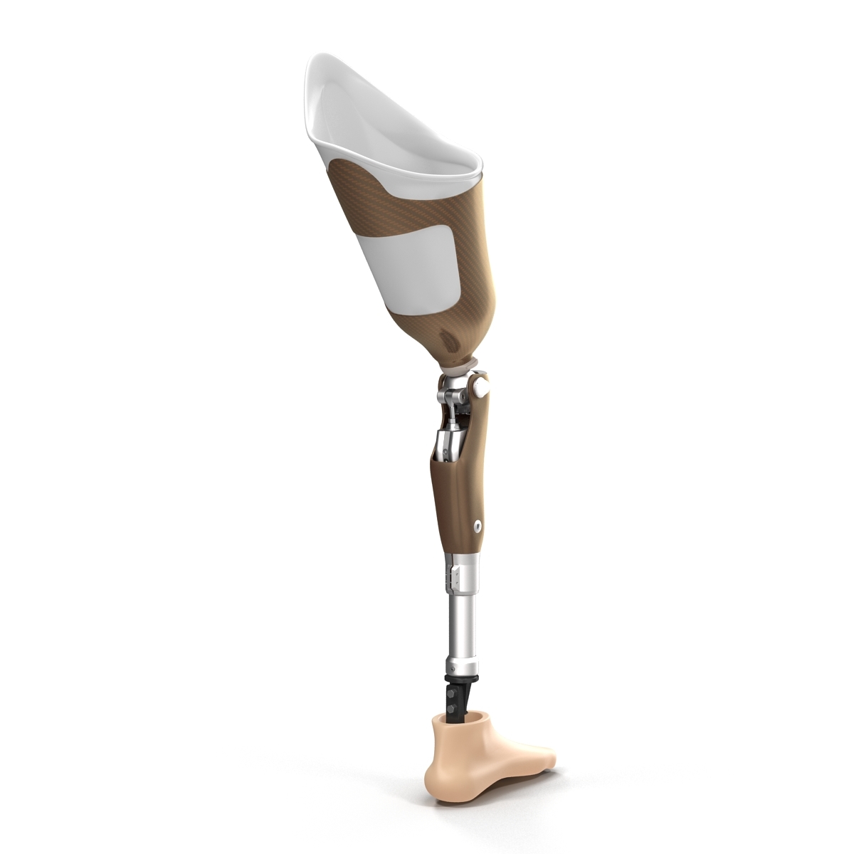 3d prosthetic leg rigged